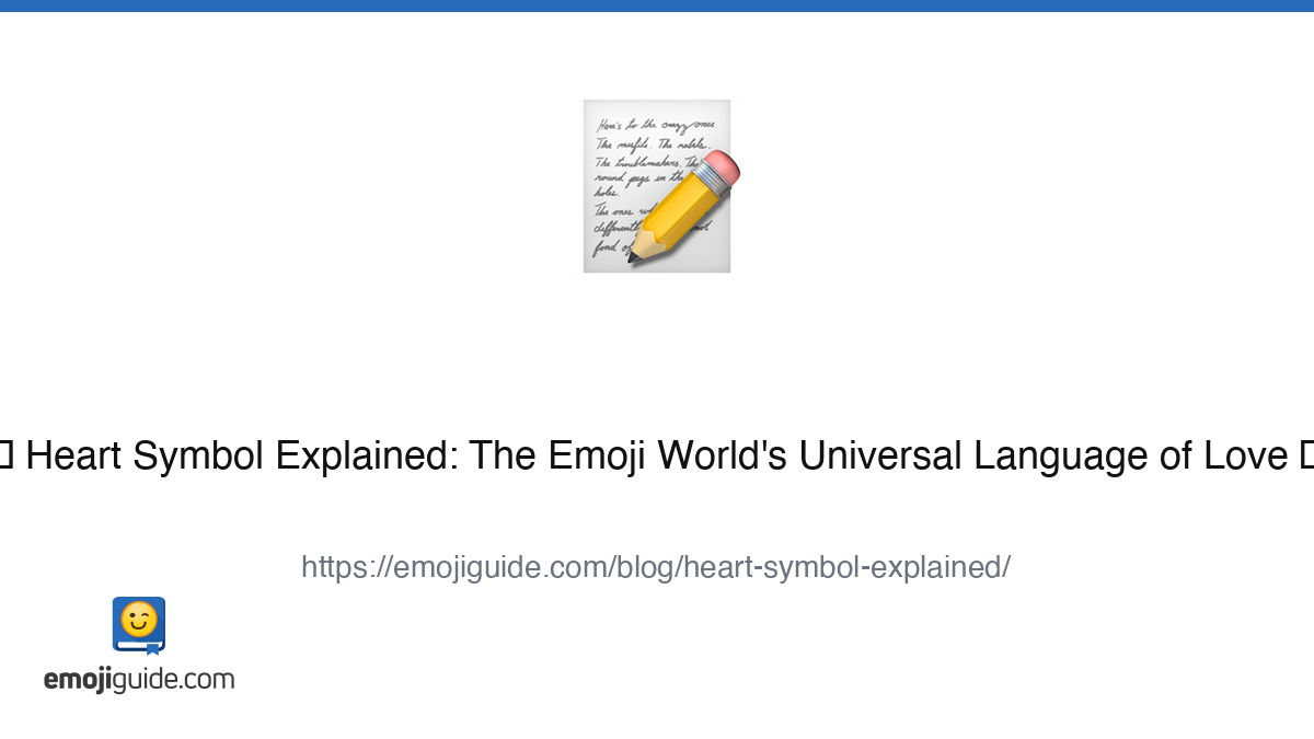 ️ Heart Symbol Explained: The Emoji World's Universal Language of Love ...