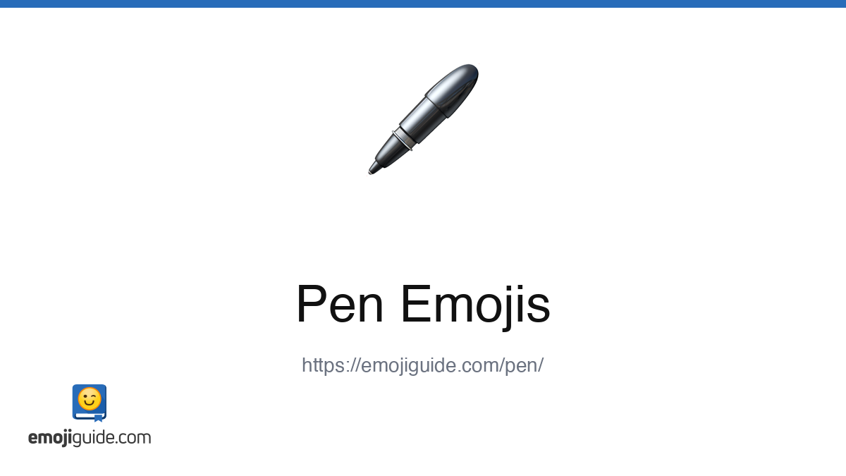 Pen Emoji 🖊️ — Meaning, Copy & Paste | Emojiguide