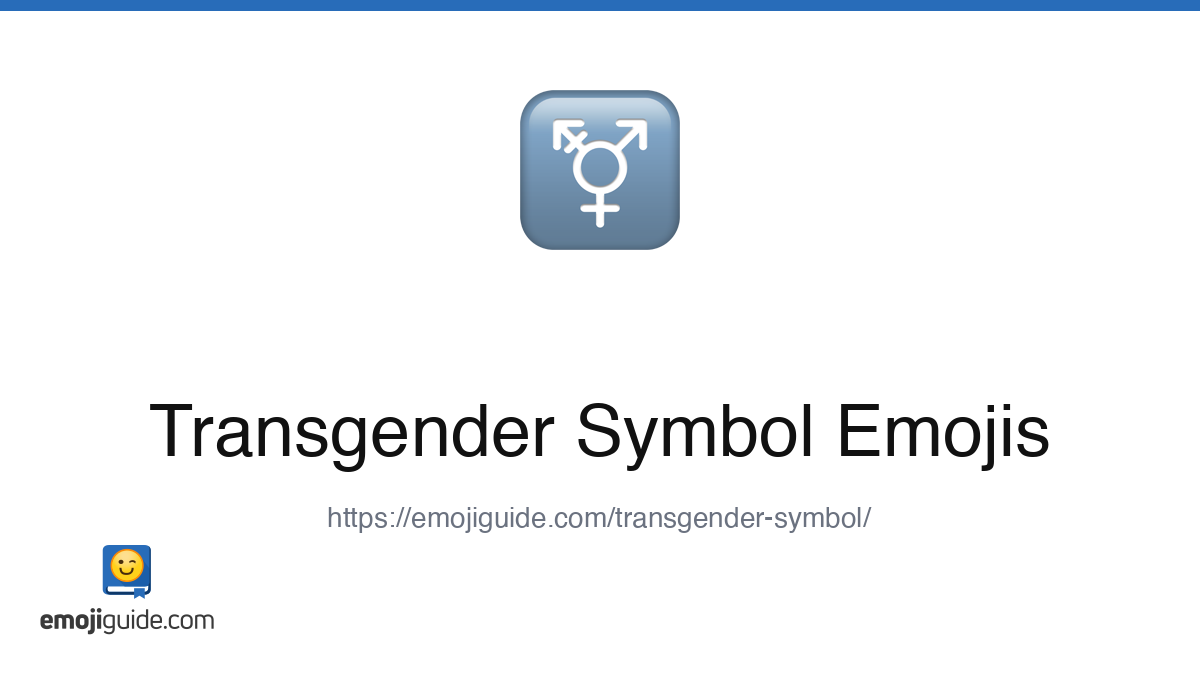 Transgender Symbol Emoji ⚧ — Meaning, Copy & Paste | Emojiguide